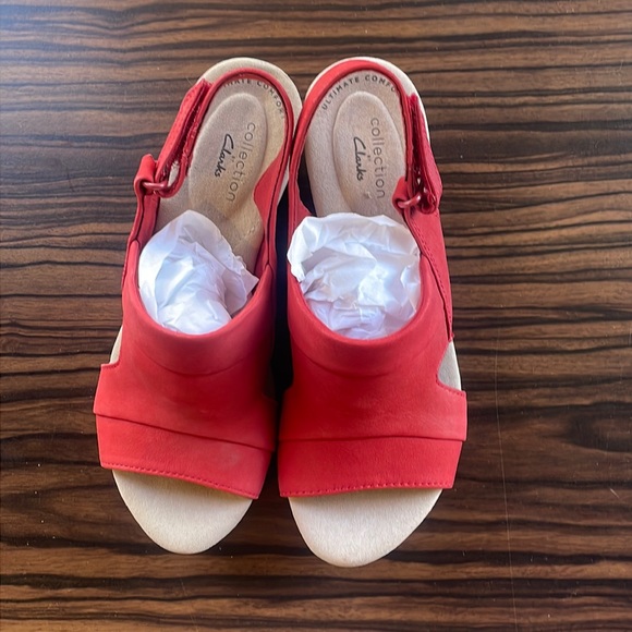 Clarks | Shoes | Clarks Womens Annadel Ivory Shoes Color Red | Poshmark